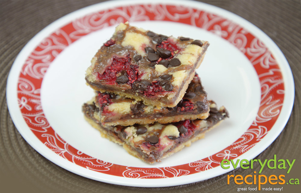 Chewy Chocolate Raspberry Bars - Downhome Magazine
