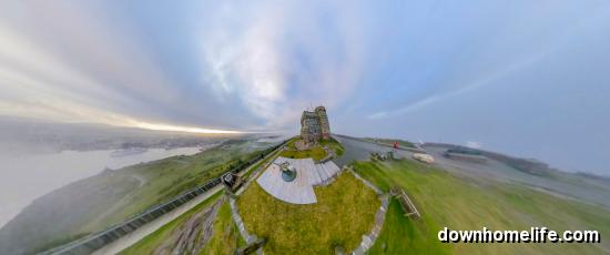 Extreme wide Cabot Tower - Downhome Magazine