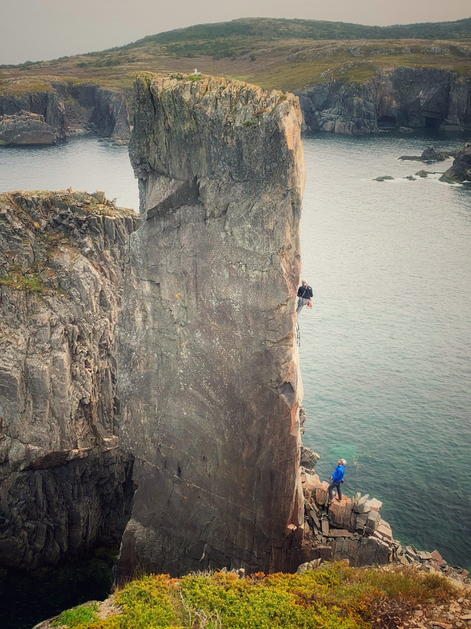 Rock Climbers at Cable John Cove - Downhome Magazine