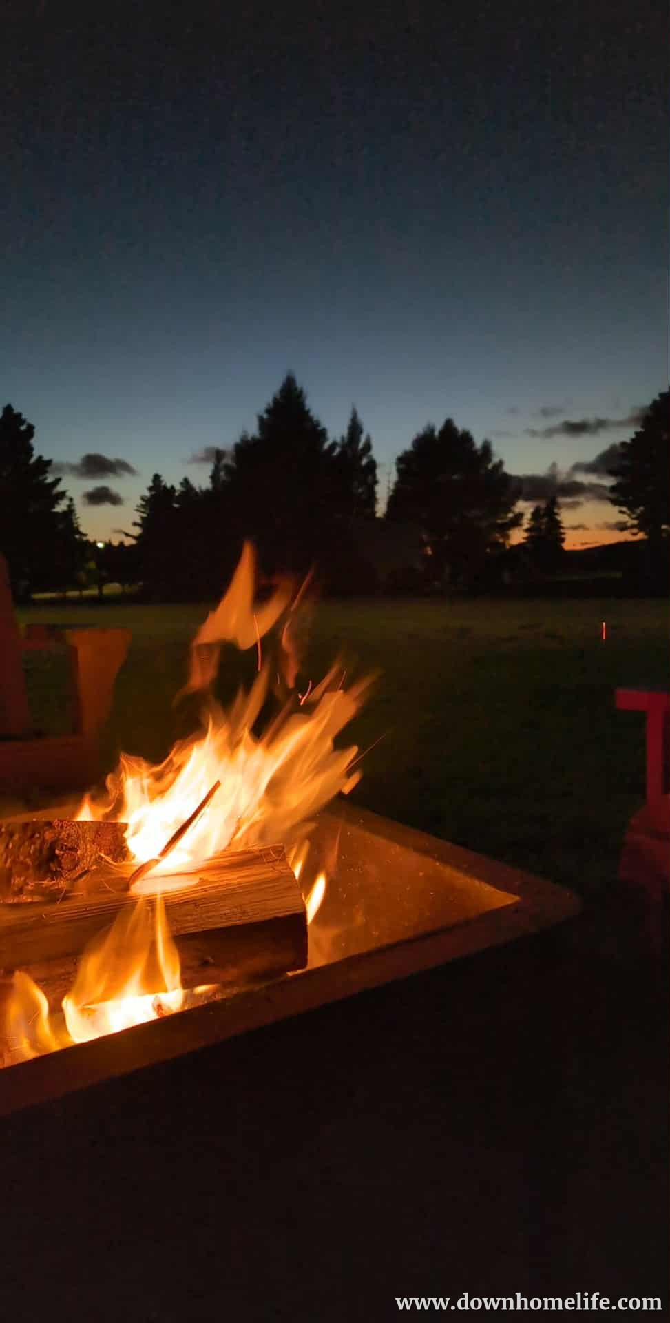 Fall Sunset Campfire - Downhome Magazine